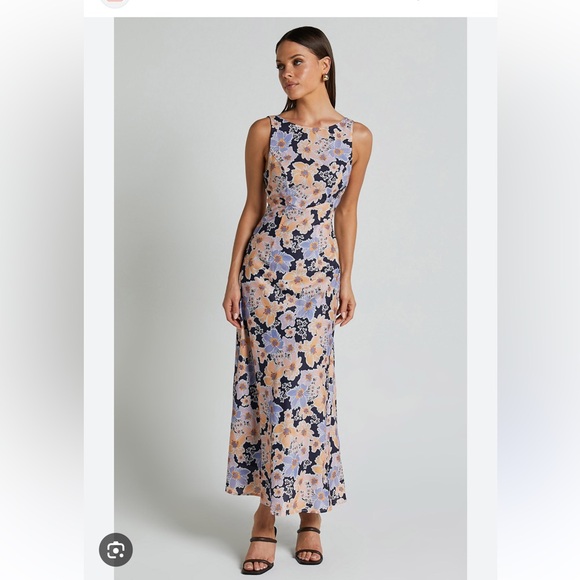 Showpo. | Dresses | Showpo Pink And Blue Sheath Midi Dress Halter ...